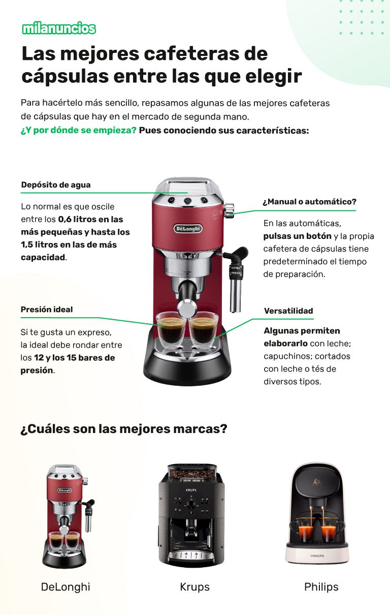 Las mejores cafeteras de cápsulas entre las que elegir